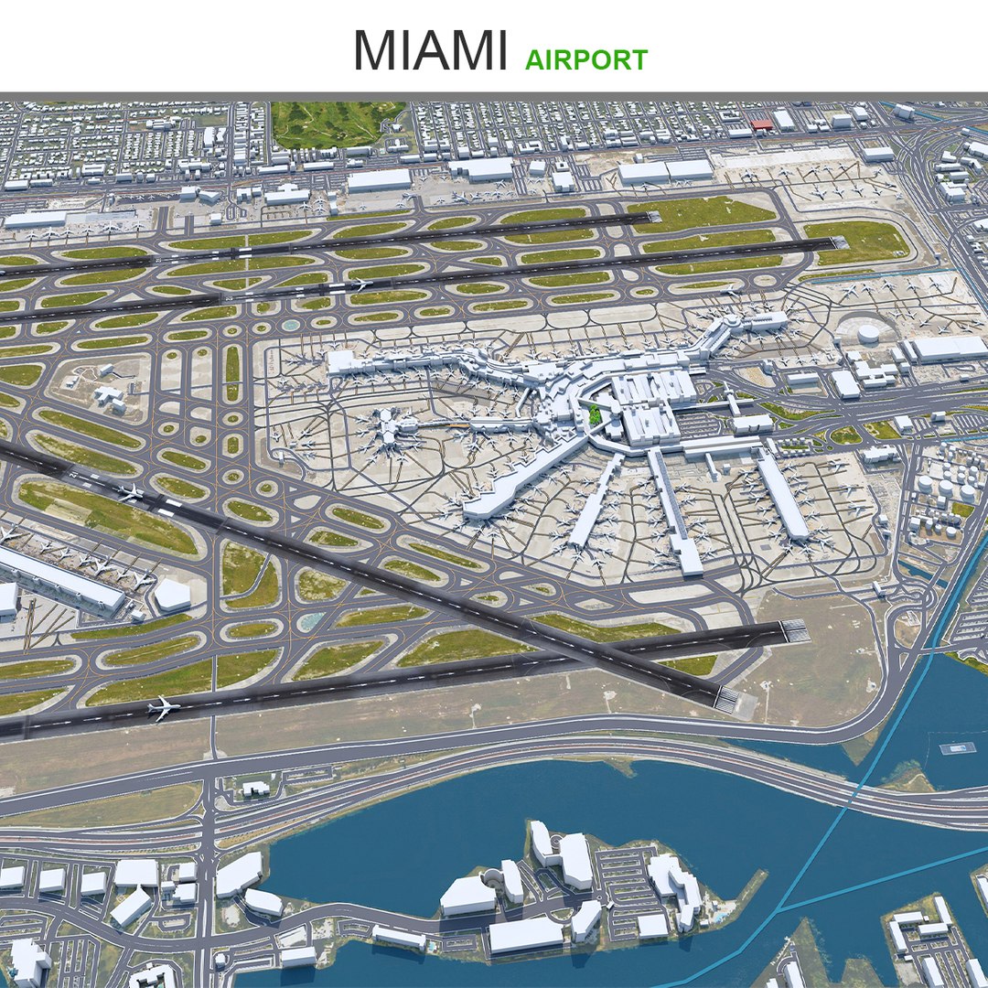 3D Miami Airport Model - TurboSquid 2005512