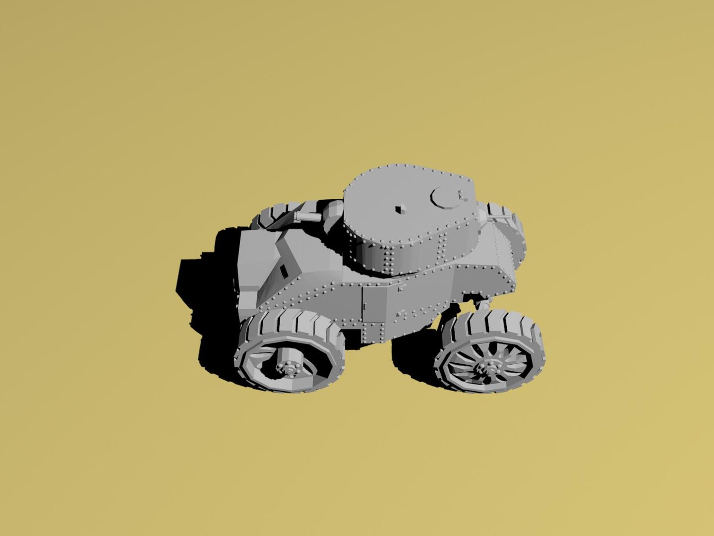 Ansaldo-pavesi Wheeled Tank Modello 3d Model