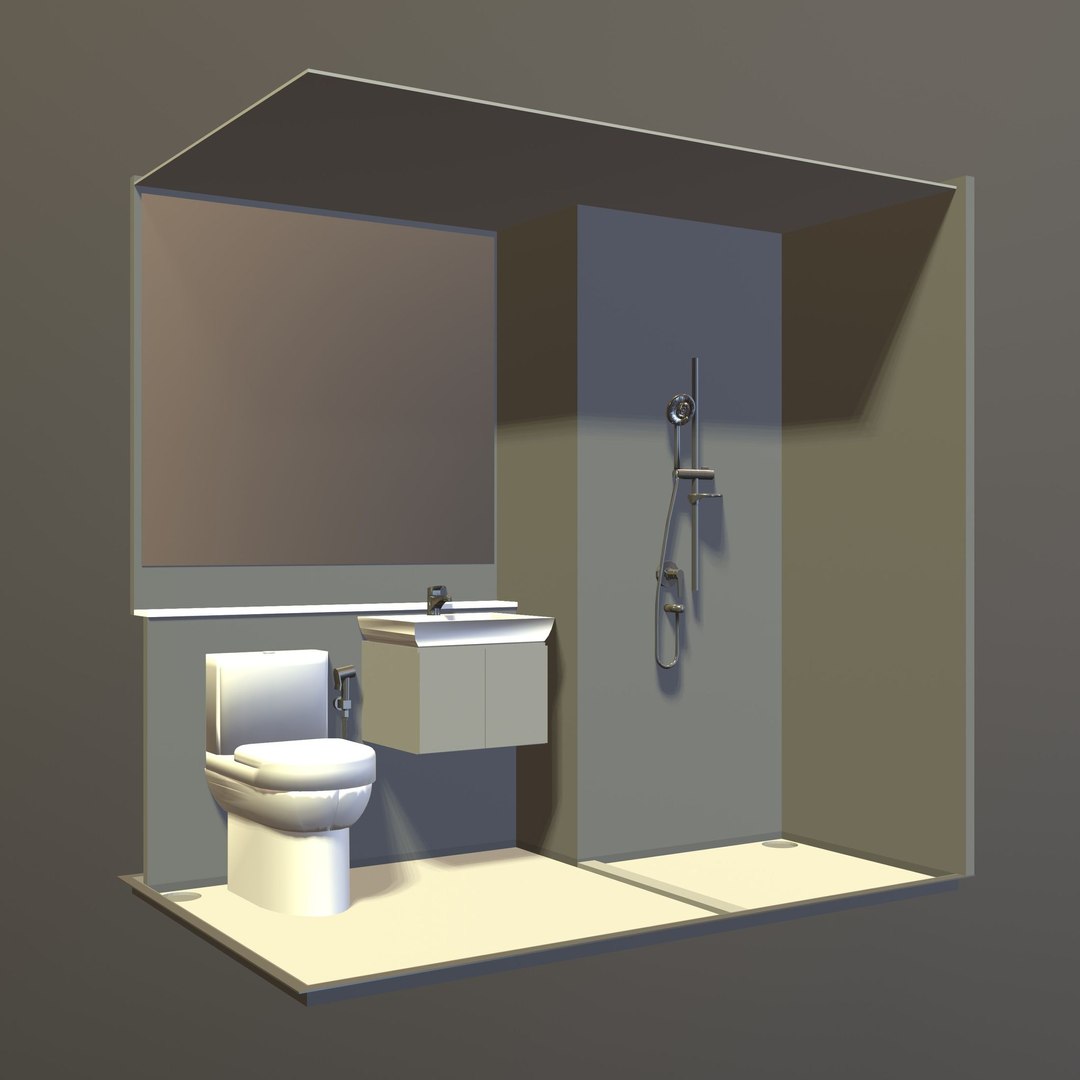 3D Model Modular Bathroom - TurboSquid 2036740