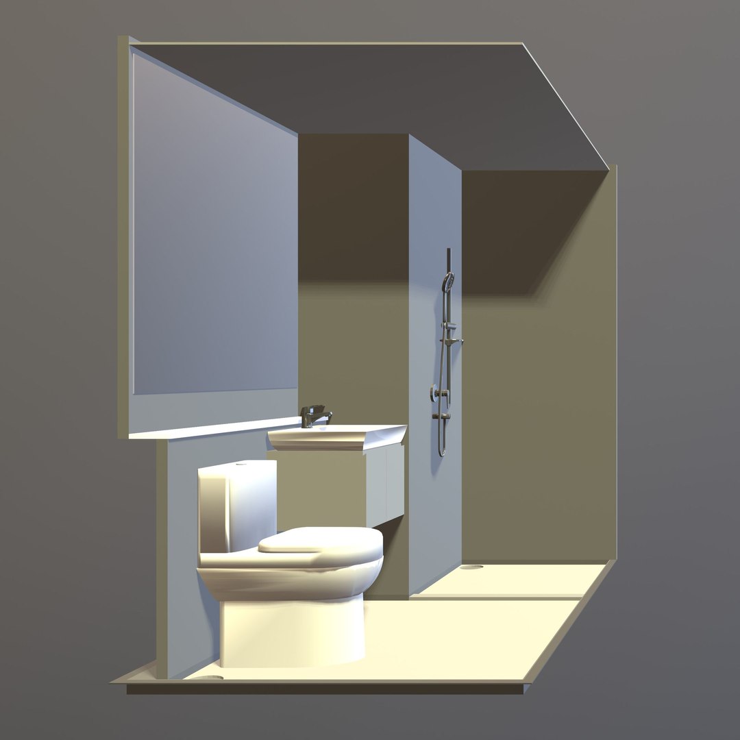3D Model Modular Bathroom - TurboSquid 2036740