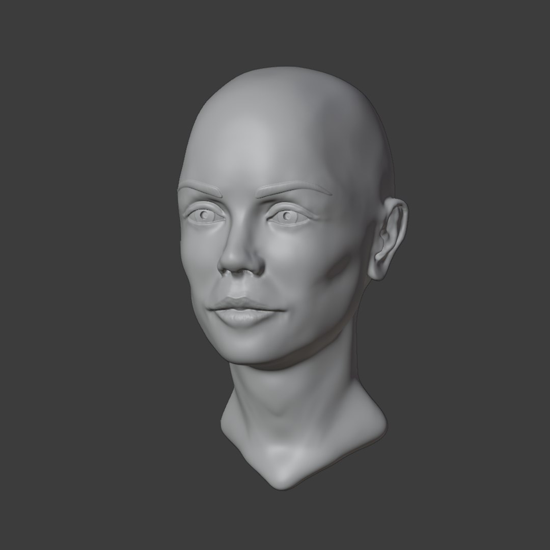 Female Head 3D Model - TurboSquid 1848812