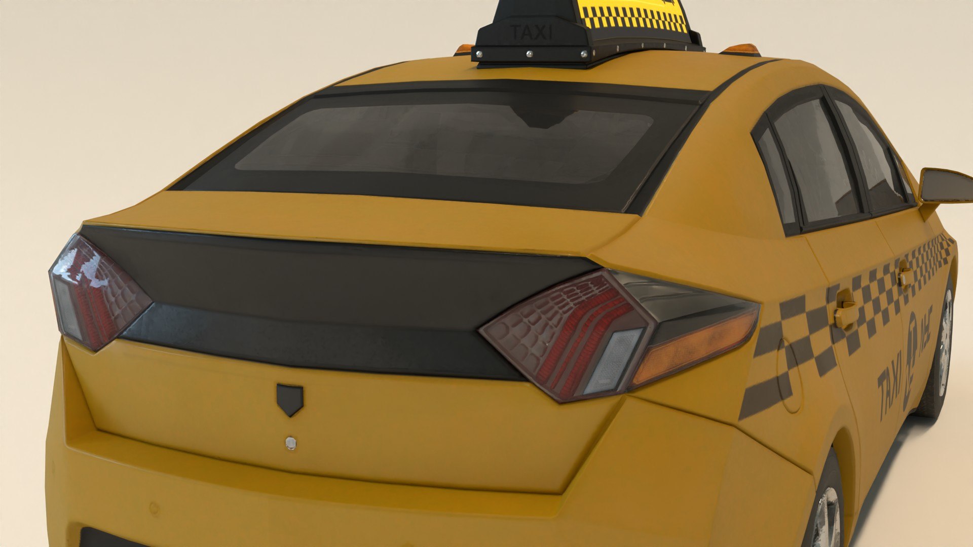 3D Model Hybrid Taxi - TurboSquid 2289289