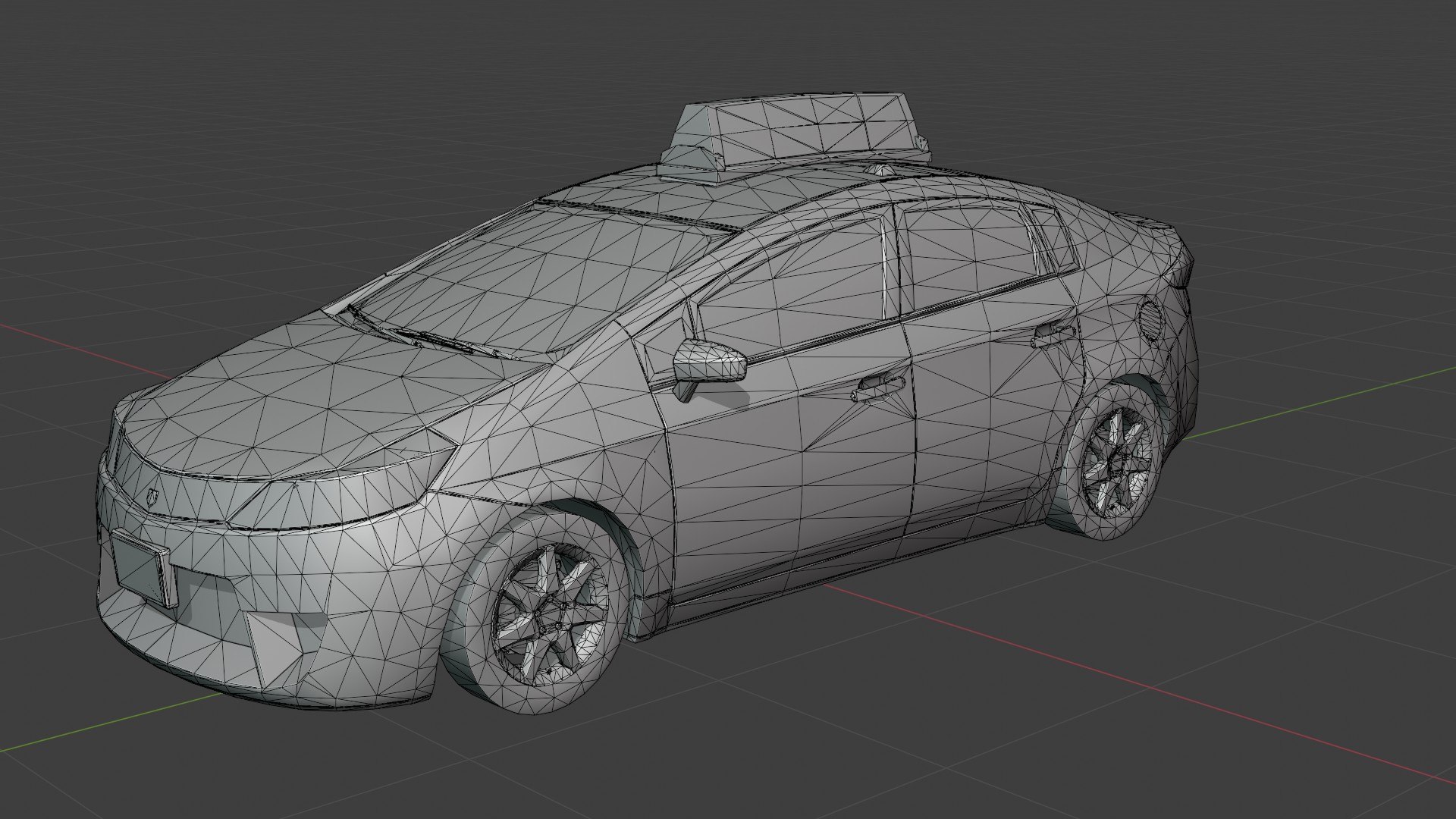 3D Model Hybrid Taxi - TurboSquid 2289289