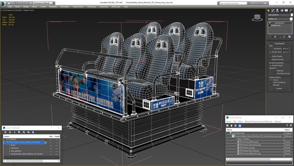 Virtual Reality Game Machine 7D Cinema 3D model - TurboSquid 1763460