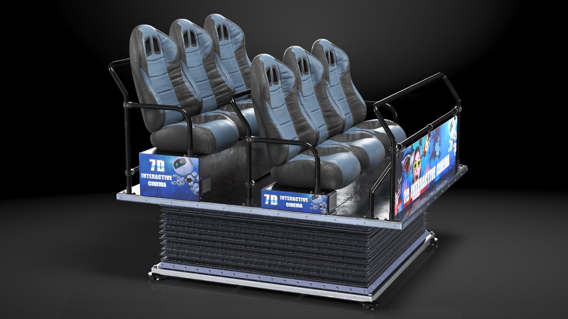 Virtual Reality Game Machine 7D Cinema 3D model - TurboSquid 1763460