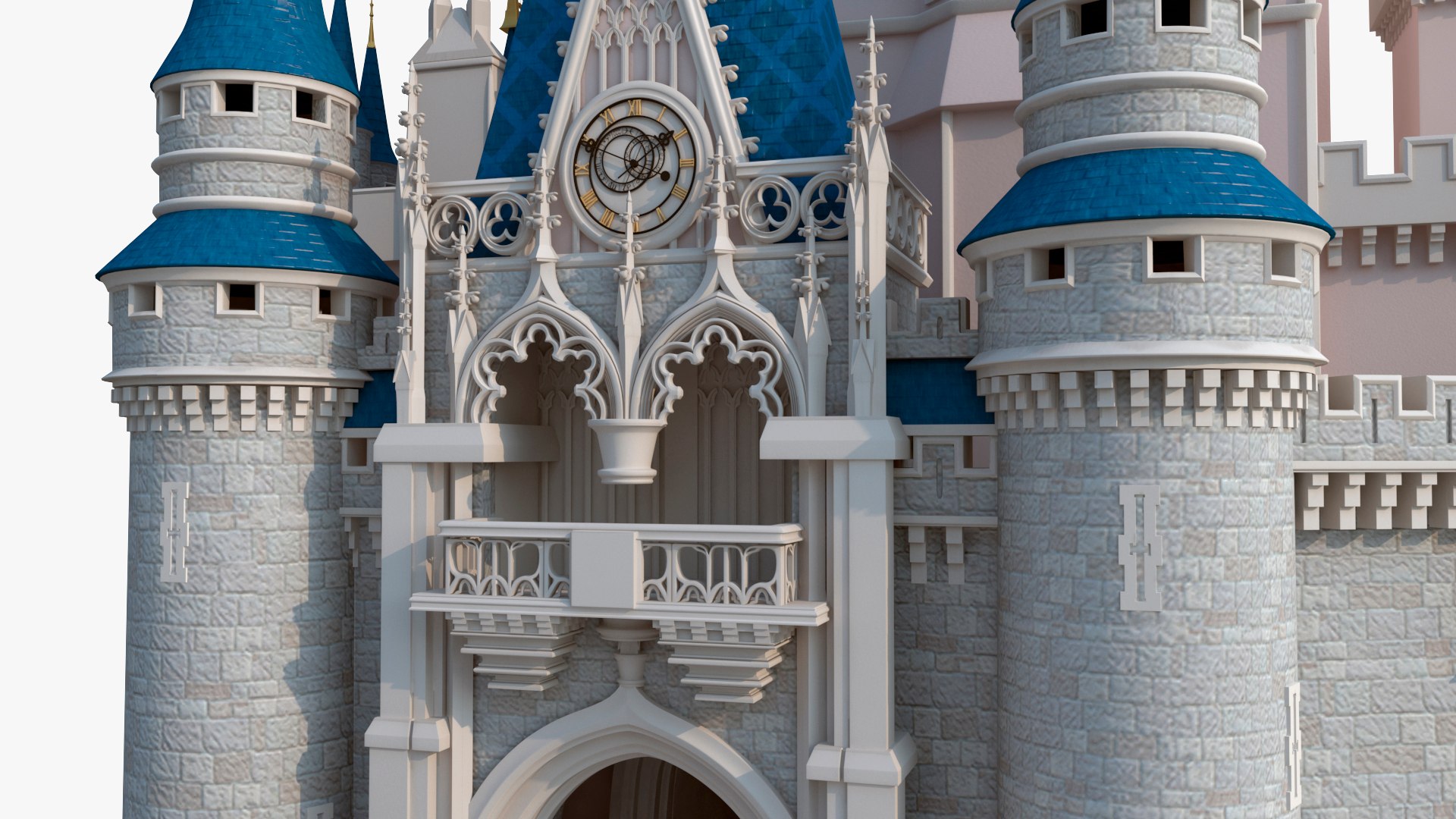 Fantasy Castle With Courtyard Fur 3D - TurboSquid 2410977