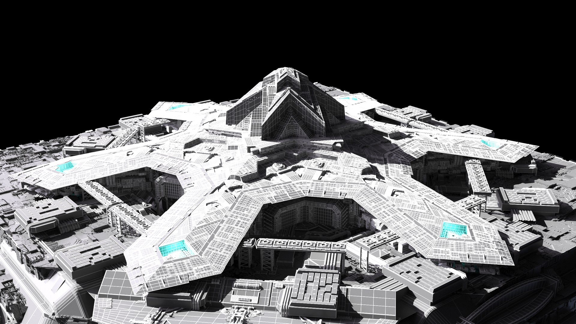 3D Sci-Fi Cube Mothership model - TurboSquid 2000280