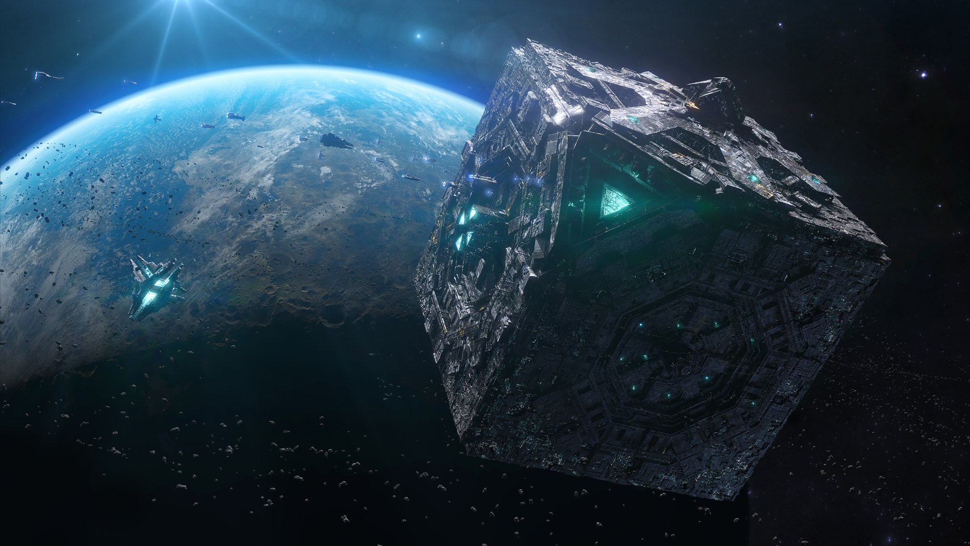 3D Sci-Fi Cube Mothership model - TurboSquid 2000280