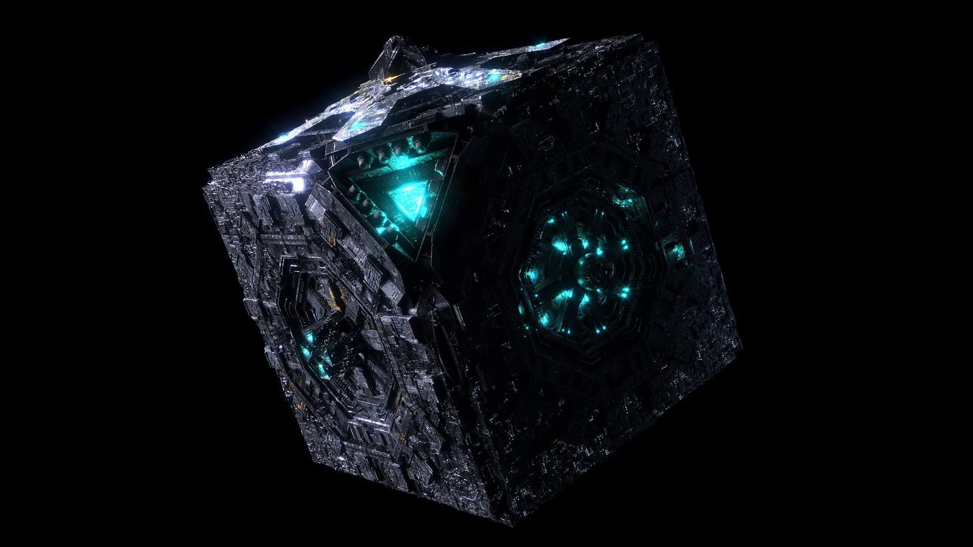 3D Sci-Fi Cube Mothership model - TurboSquid 2000280