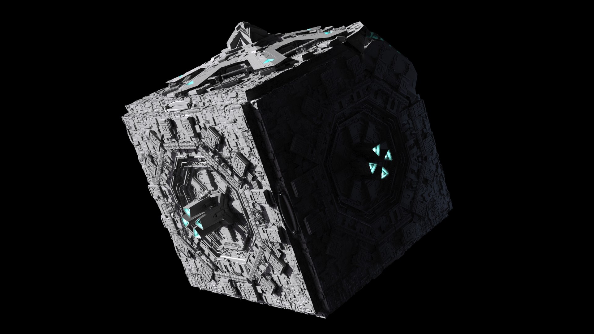 3D Sci-Fi Cube Mothership model - TurboSquid 2000280