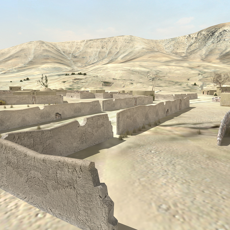 3d model afghan houses village afghanistan