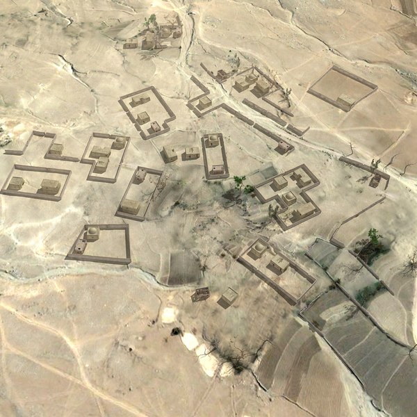 3d model afghan houses village afghanistan