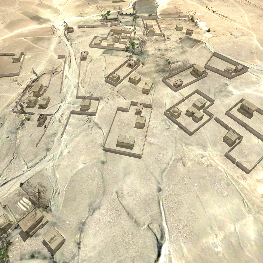 3d model afghan houses village afghanistan