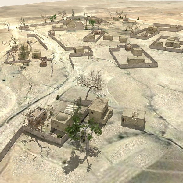 3d model afghan houses village afghanistan
