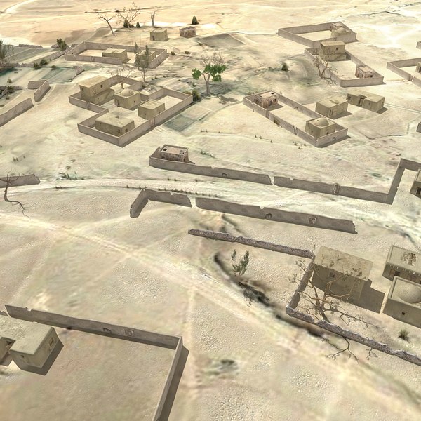 3d model afghan houses village afghanistan