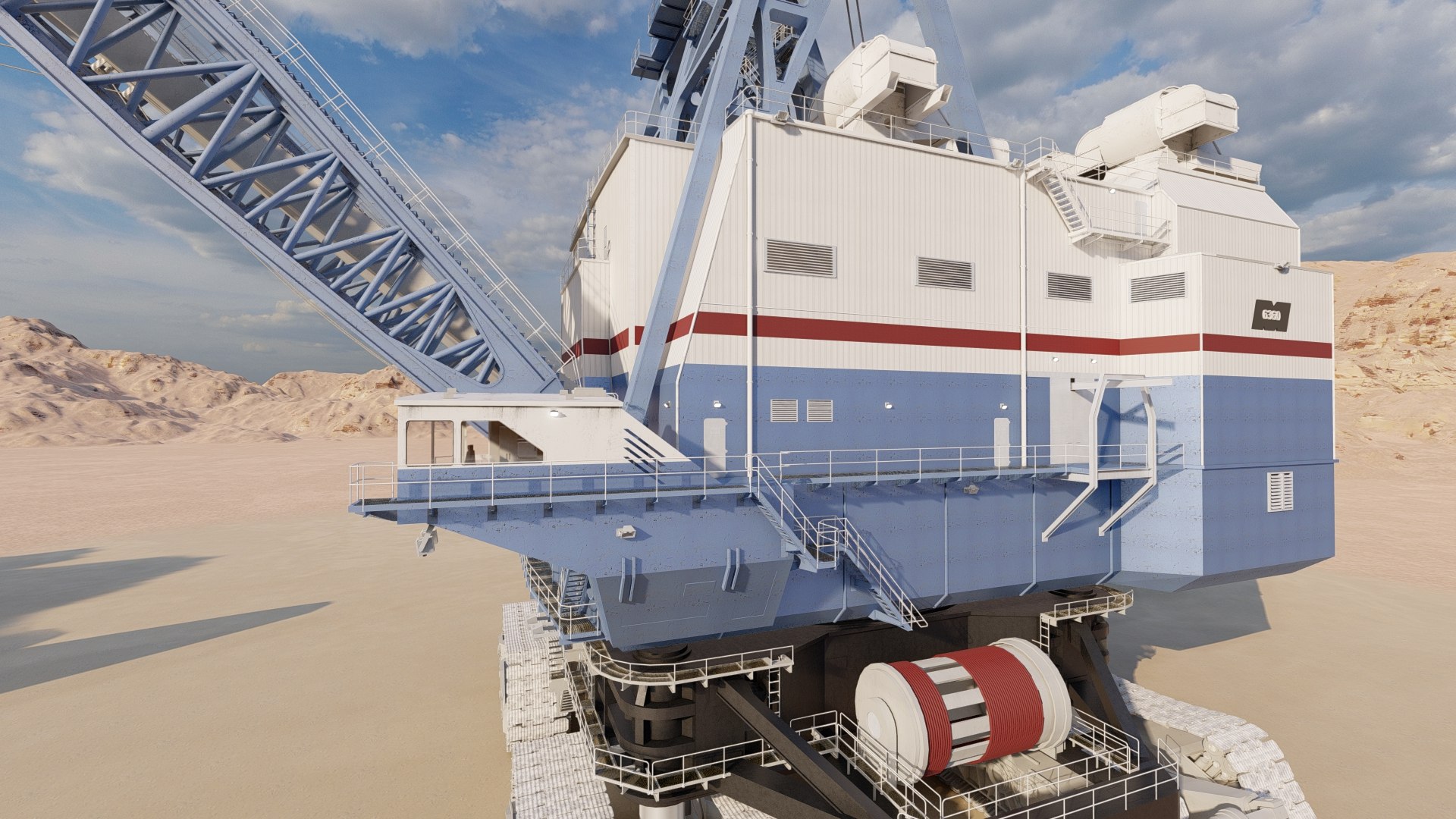 Marion 6360 Power Shovel Low-poly 3D - TurboSquid 2220327