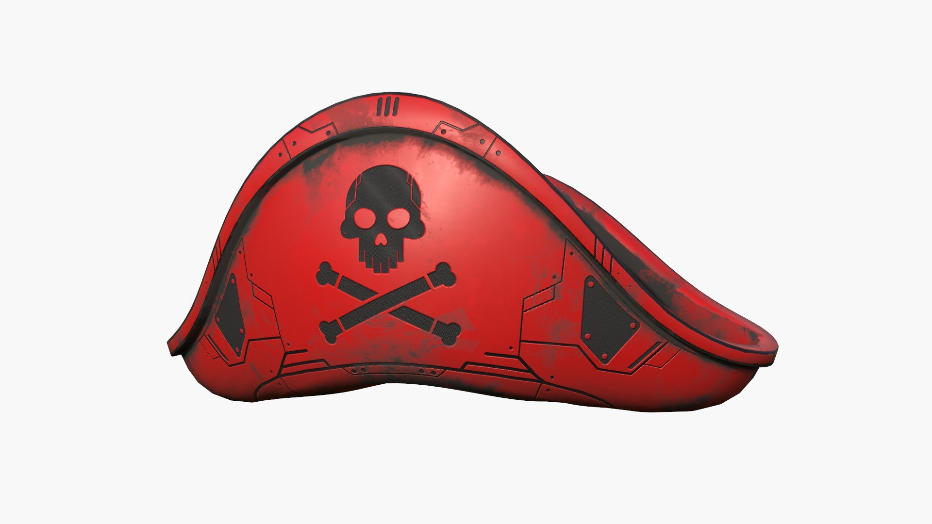 SciFi Pirate Hat A10 - Futuristic Character Design 3D Model ...