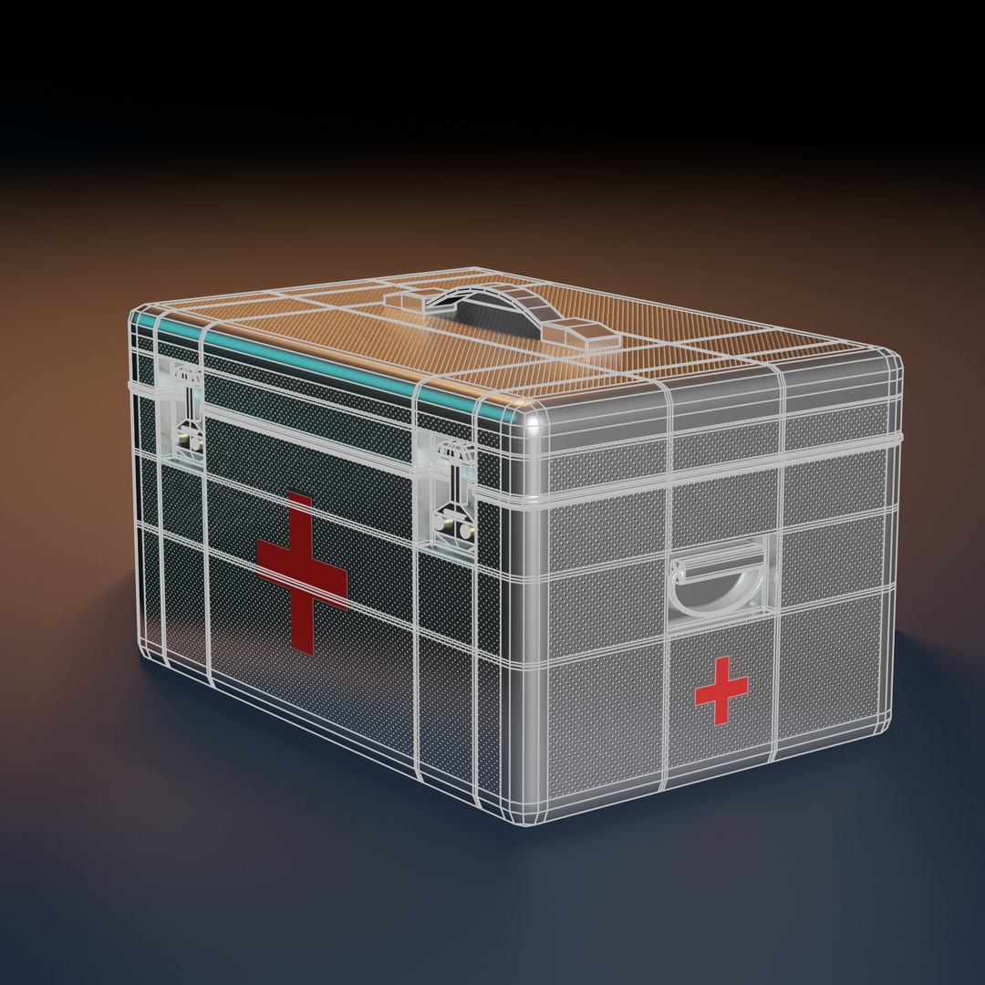3D Aid Kit Metal Box Model - TurboSquid 1641833