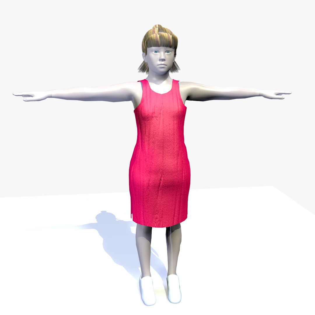 3d Realistically Female Carol Character Body
