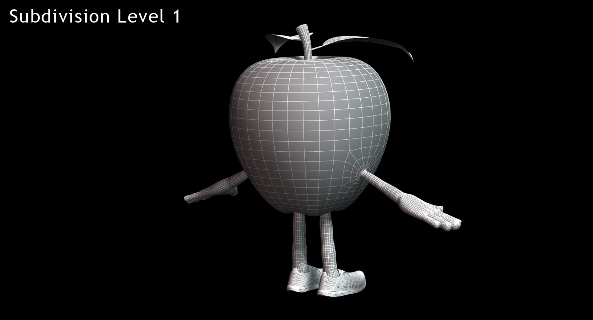 3D Apple Cartoon Character 2 - TurboSquid 1287775