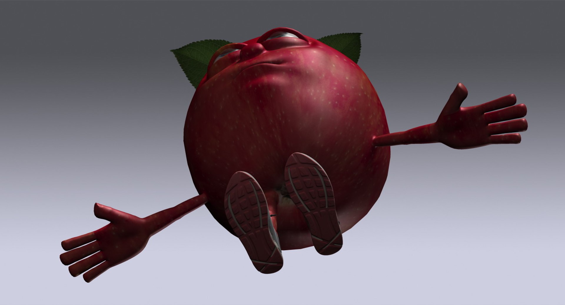 3D Apple Cartoon Character 2 - TurboSquid 1287775