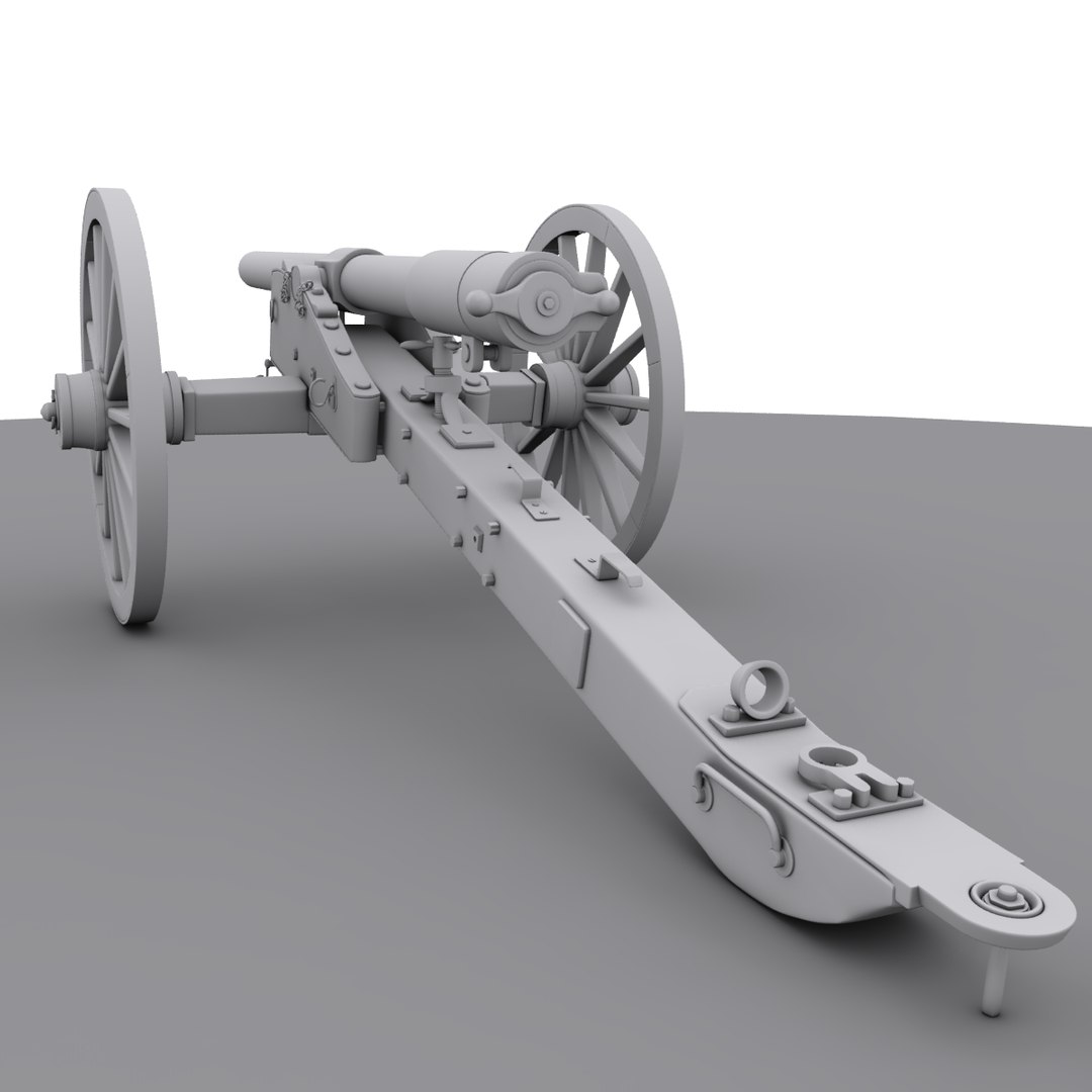 3d Mesh Civil War Cannon Model