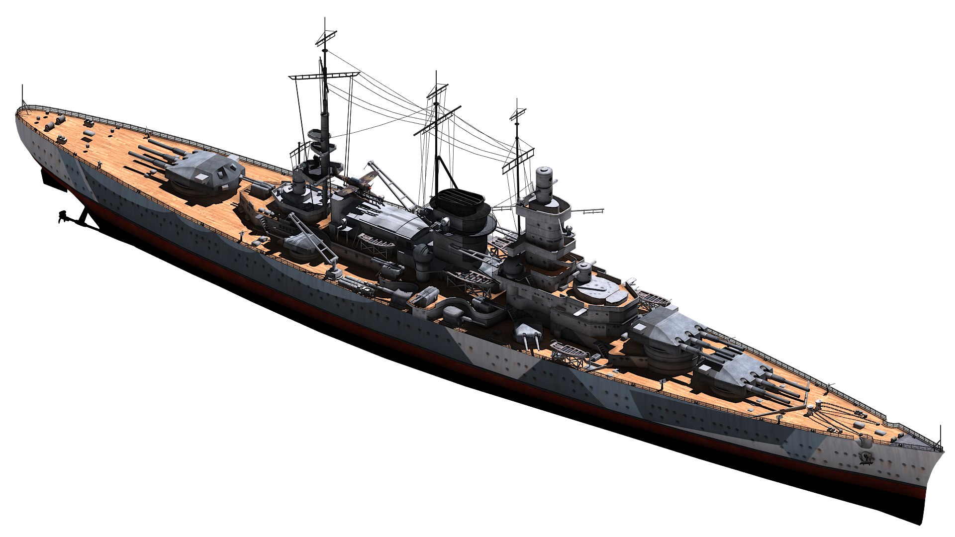 Scharnhorst Model 3D - TurboSquid 1892136
