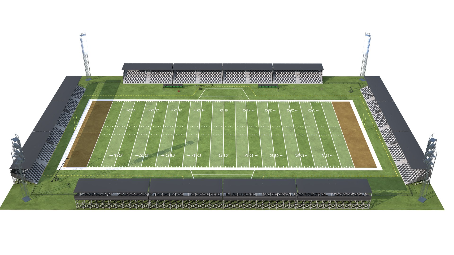 3D Football Stadium - High Detail Model - TurboSquid 2278513
