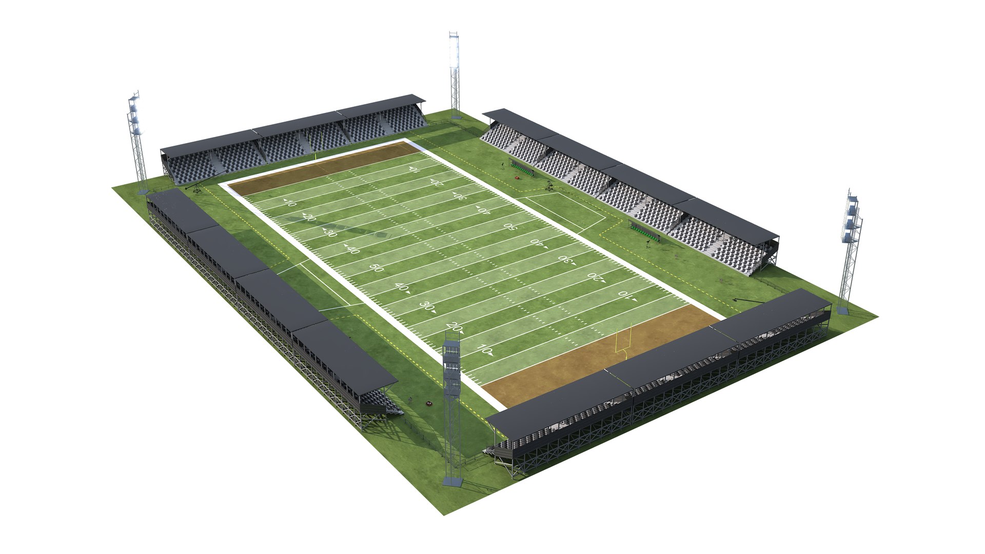 3D Football Stadium - High Detail Model - TurboSquid 2278513
