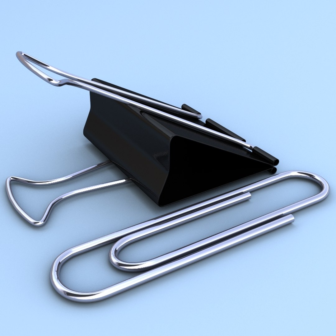 3d Model Paper Binder Clips