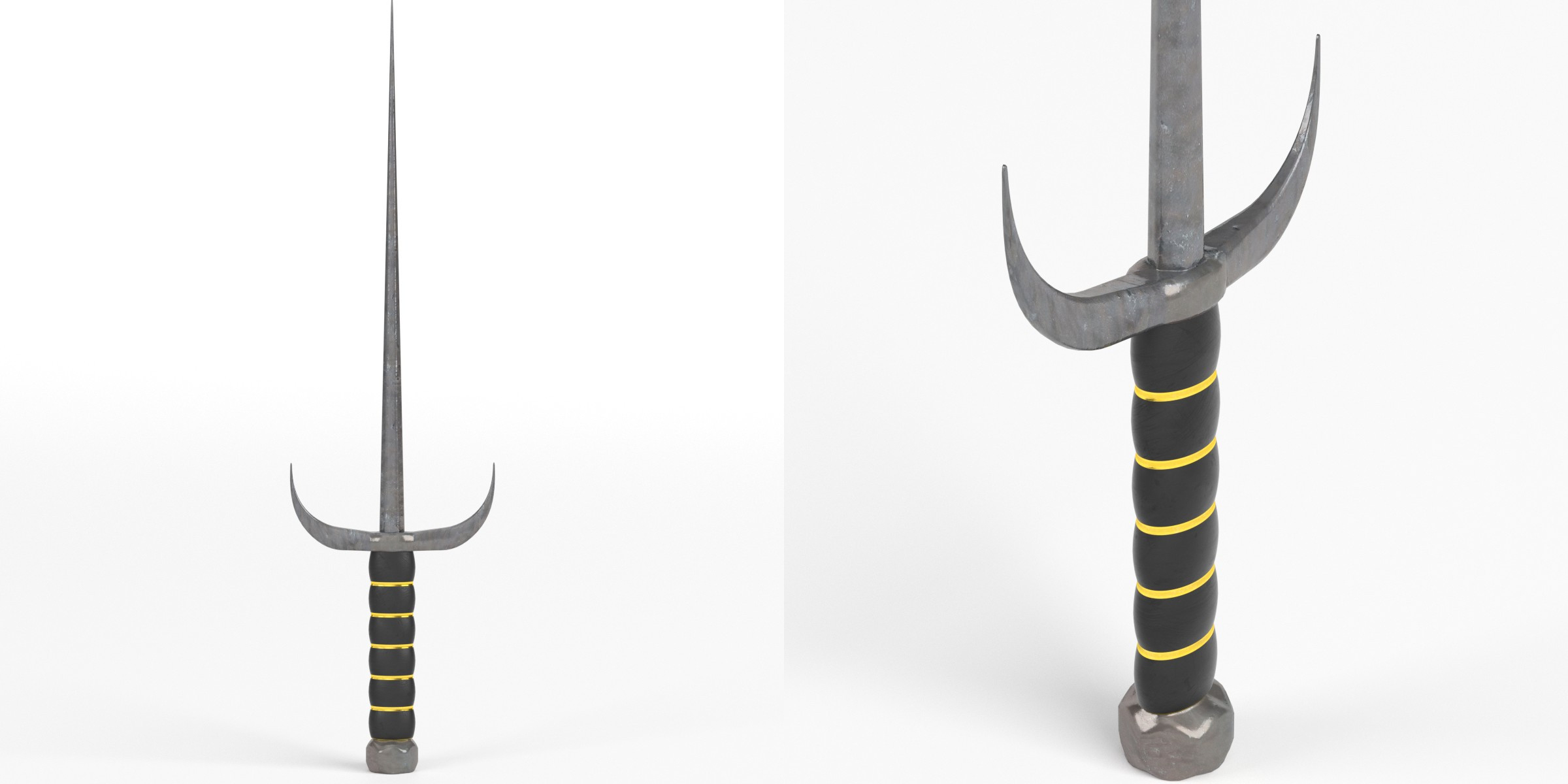 Okinawa sai piercing melee 3D - TurboSquid 1156037