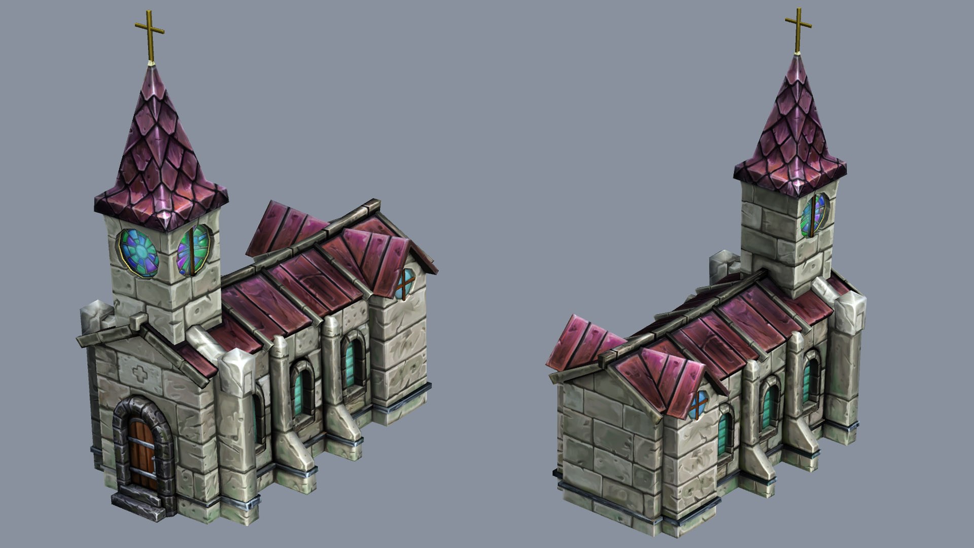 Buildings Hand Painted 3D - TurboSquid 1323838