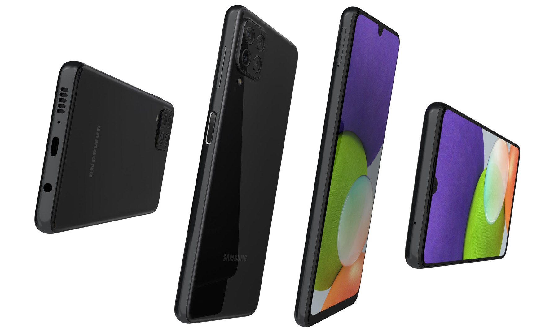 Samsung Galaxy A22 Black 3D model - TurboSquid 1750309