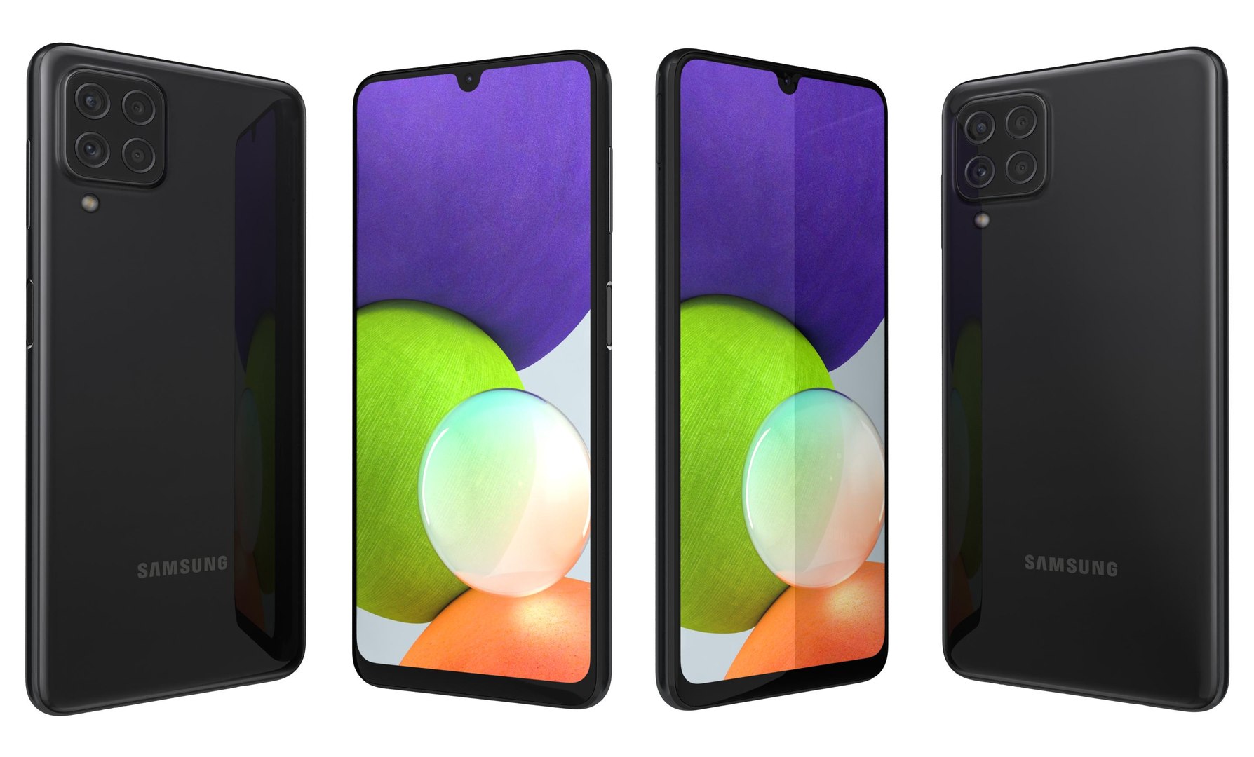 Samsung Galaxy A22 Black 3D model - TurboSquid 1750309