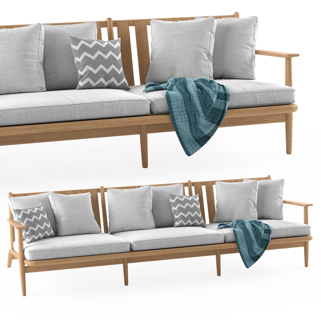 Levante 3-Seat Sofa 3D Model - TurboSquid 1880208