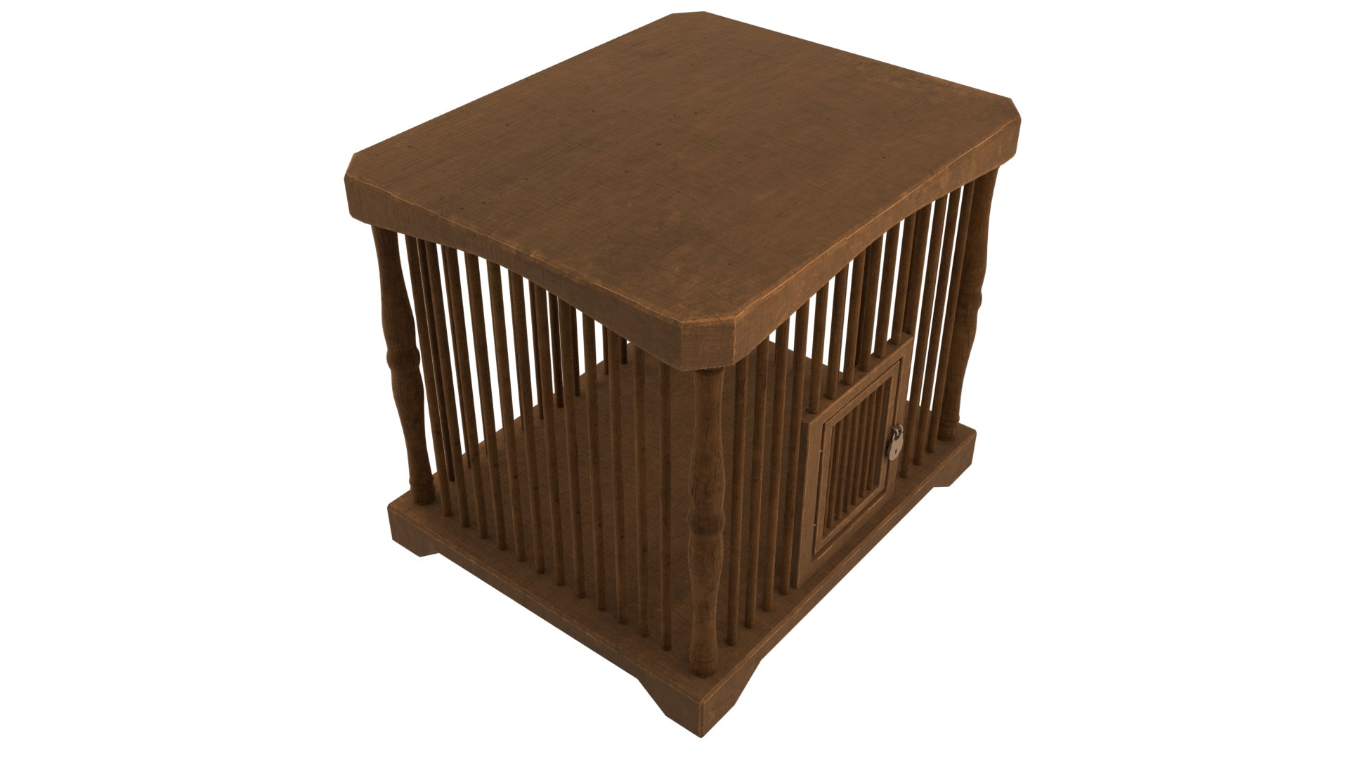 3D old wooden cage - TurboSquid 1980999