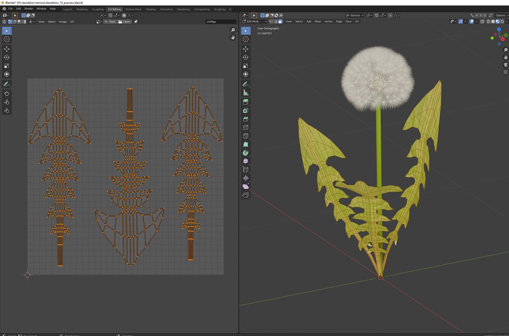 3D dandelion model - TurboSquid 1716801