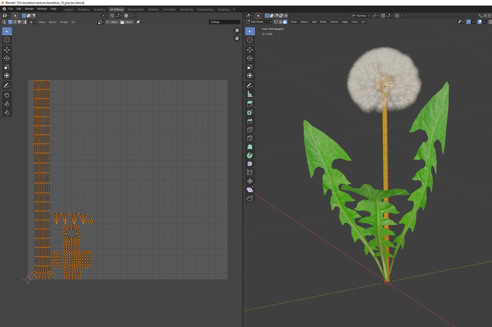 3D dandelion model - TurboSquid 1716801