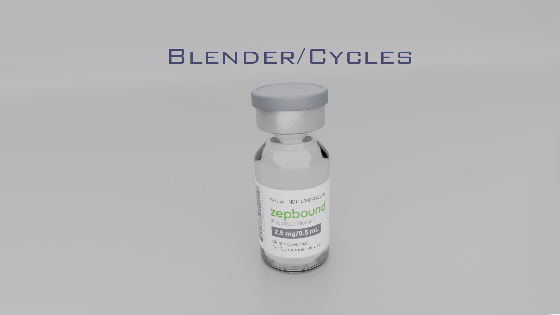 3D Zepbound Vial Model - TurboSquid 2386952