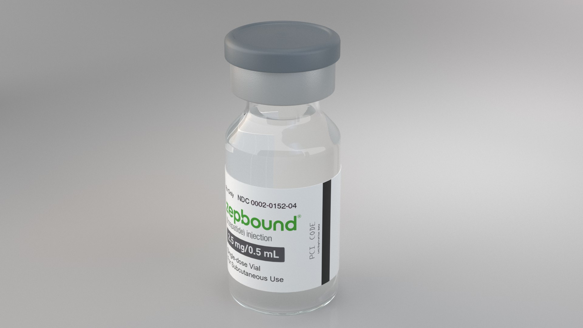 3D Zepbound Vial Model - TurboSquid 2386952