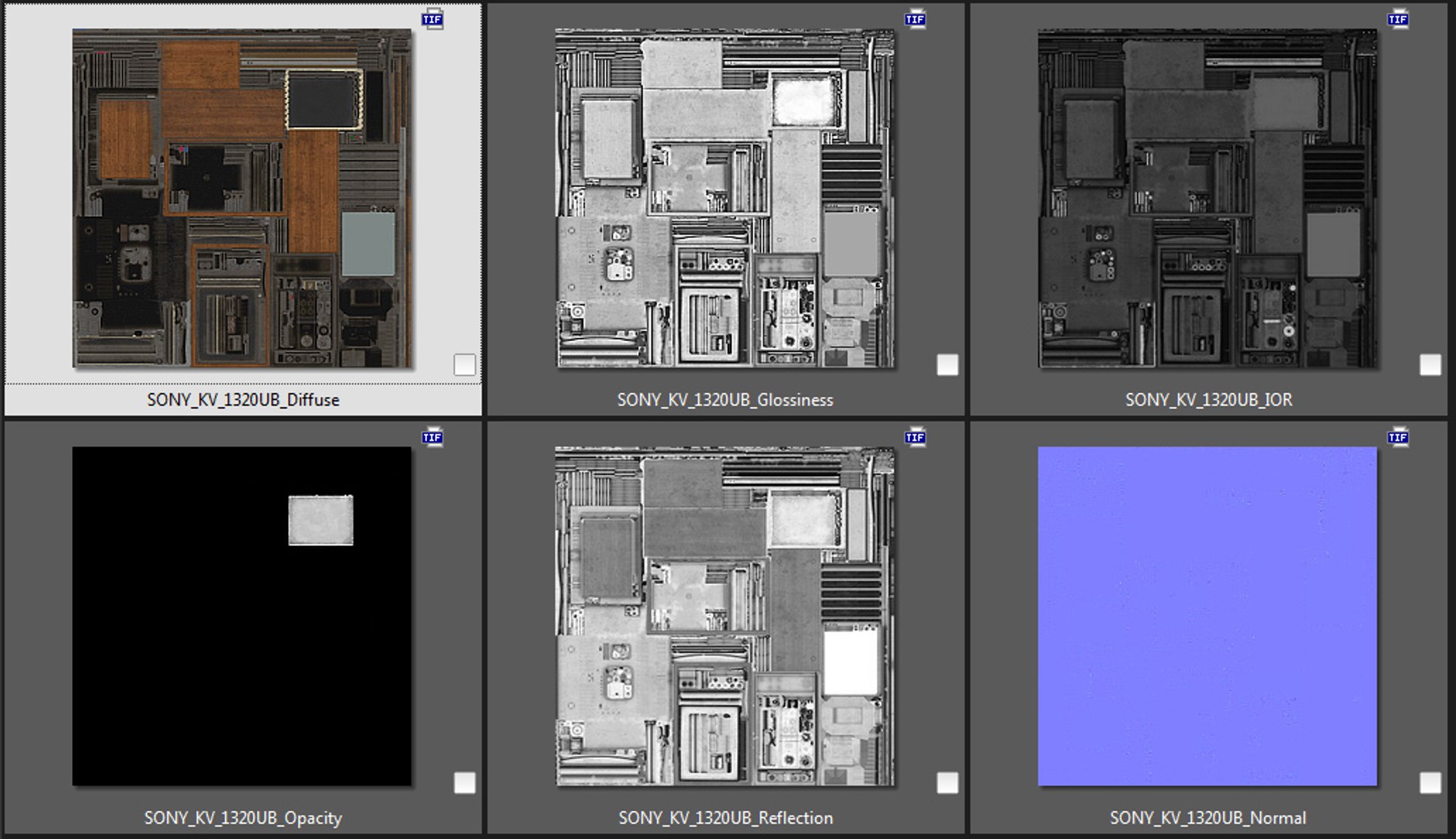 3D Old TV SONY KV 1320 UB - TurboSquid 2025688
