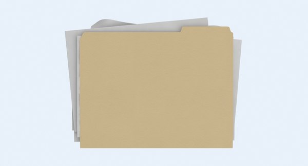3d stuffed file folder model