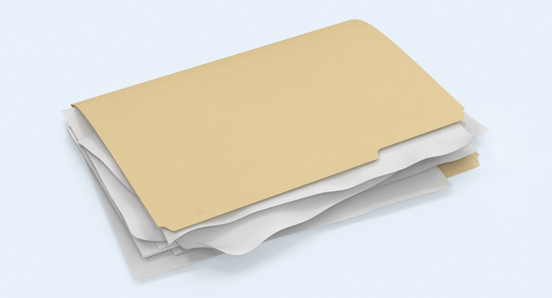3d Stuffed File Folder Model