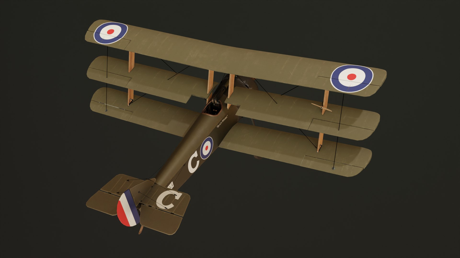 3D Sopwith Triplane GameReady model model - TurboSquid 2120146