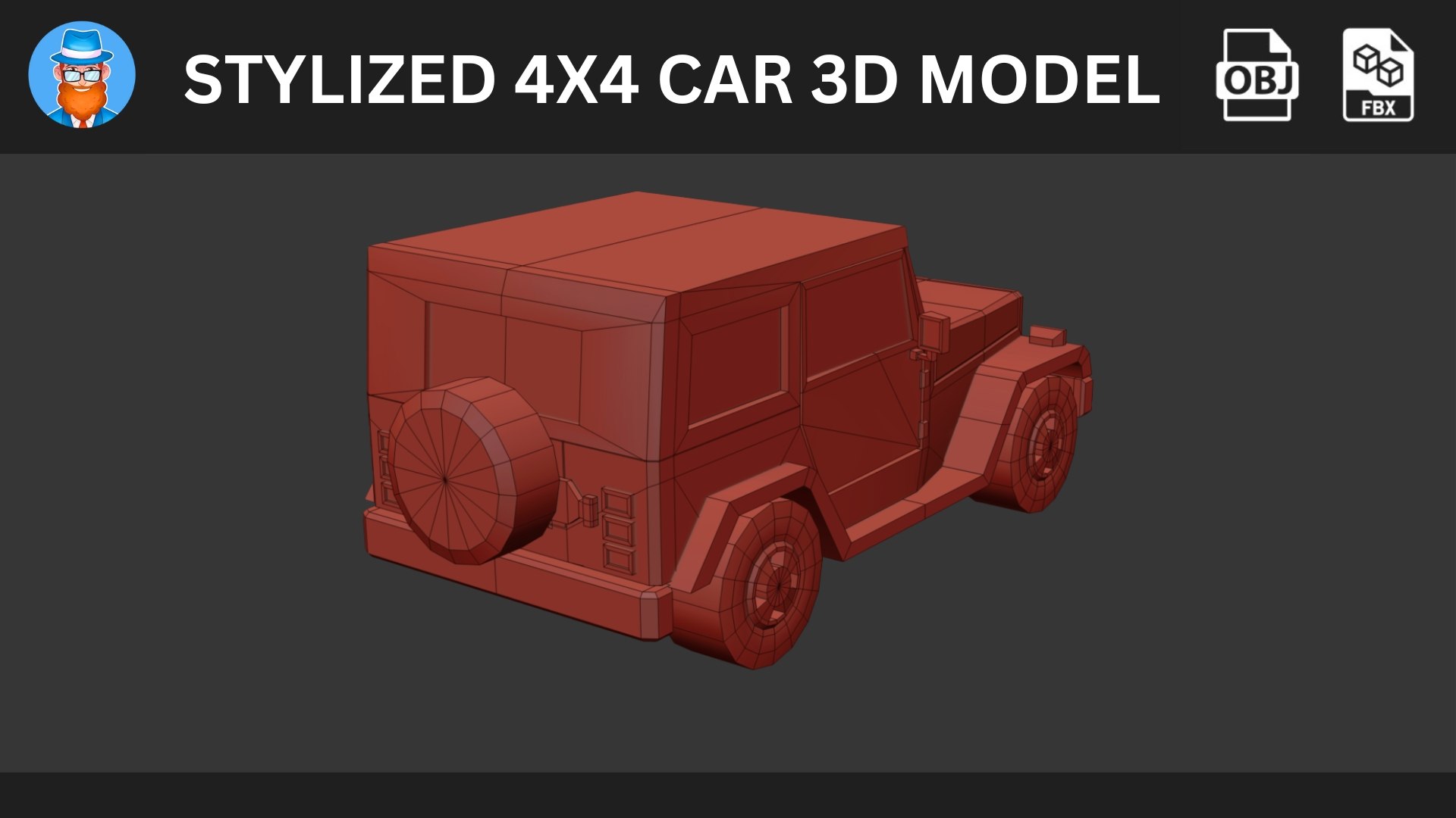 3D Stylized 4x4 Car 3D Model - TurboSquid 2398600