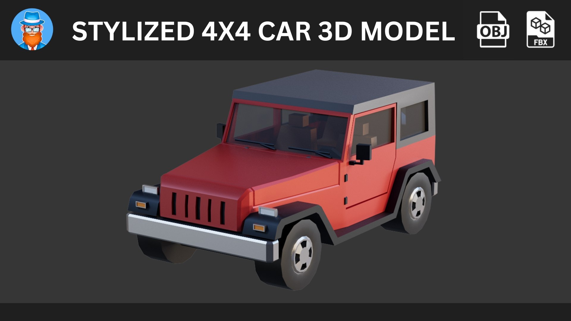 3D Stylized 4x4 Car 3D Model - TurboSquid 2398600