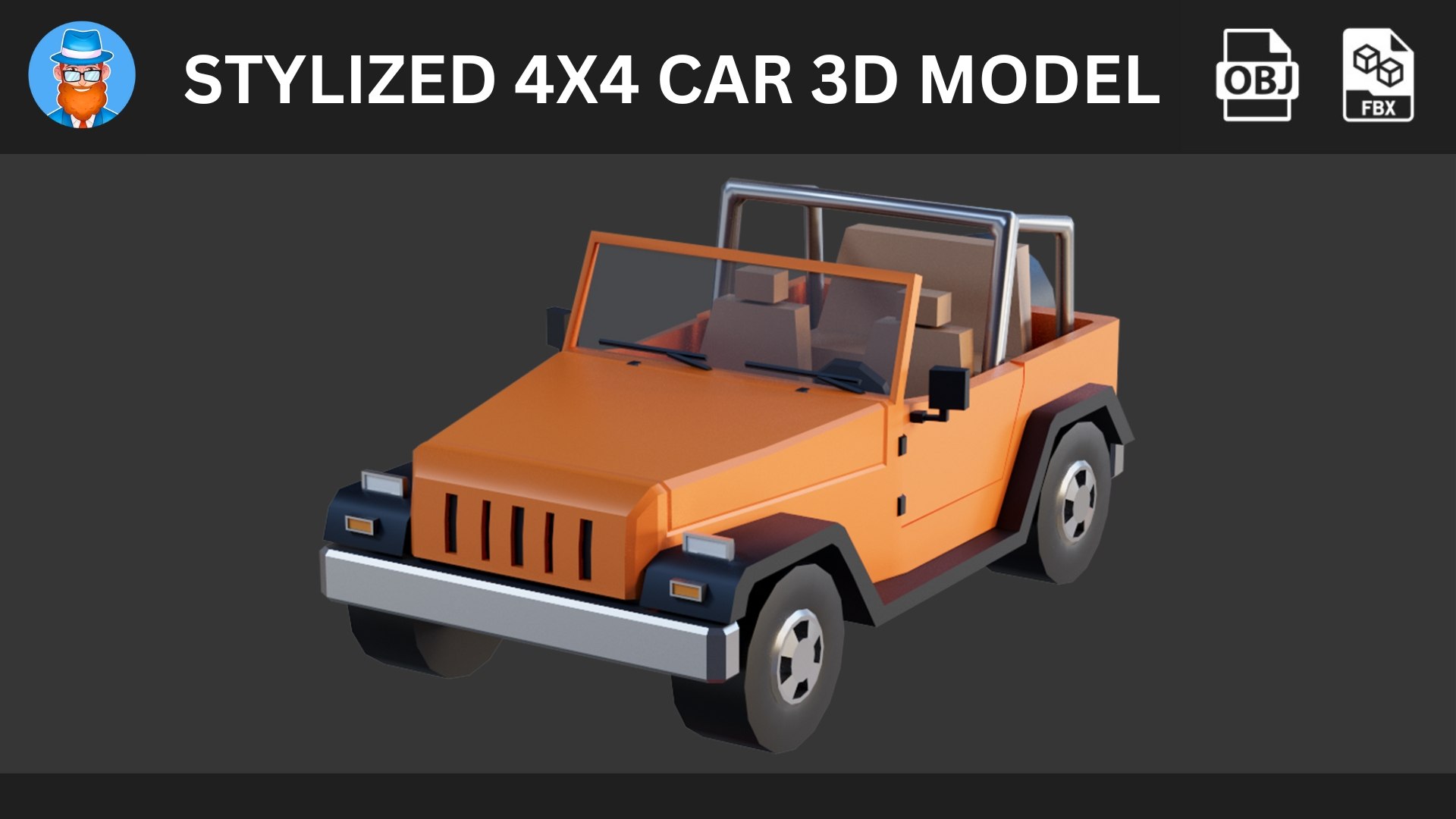 3D Stylized 4x4 Car 3D Model - TurboSquid 2398600
