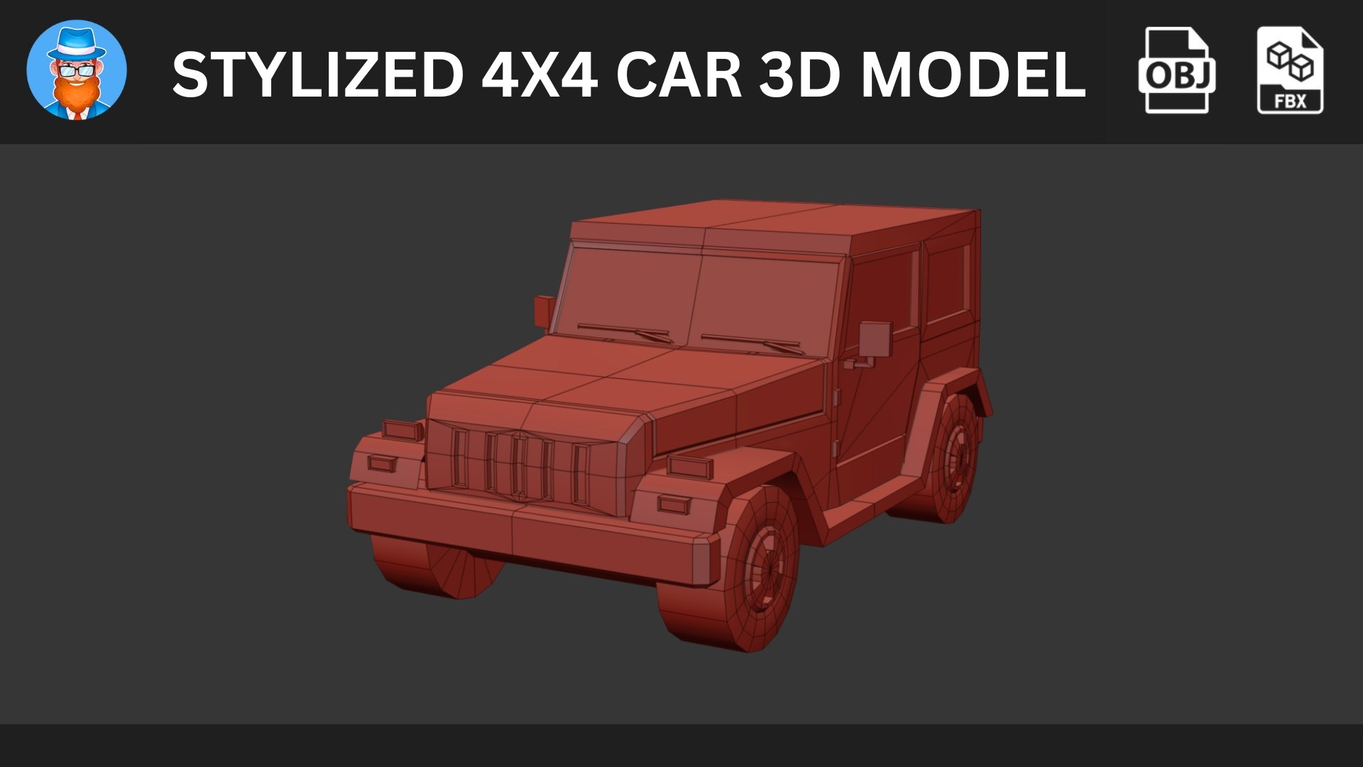3D Stylized 4x4 Car 3D Model - TurboSquid 2398600