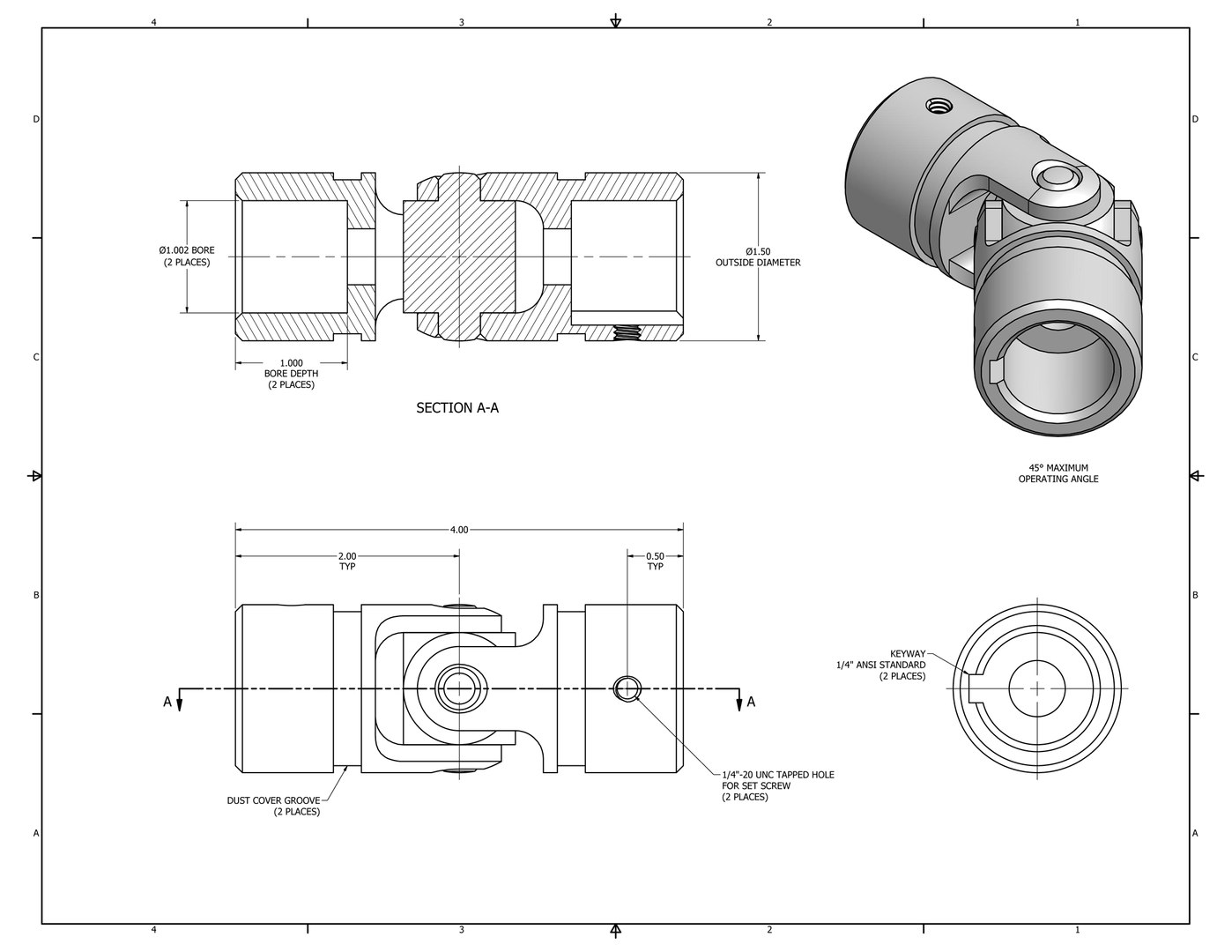Universal Joint 3d Model