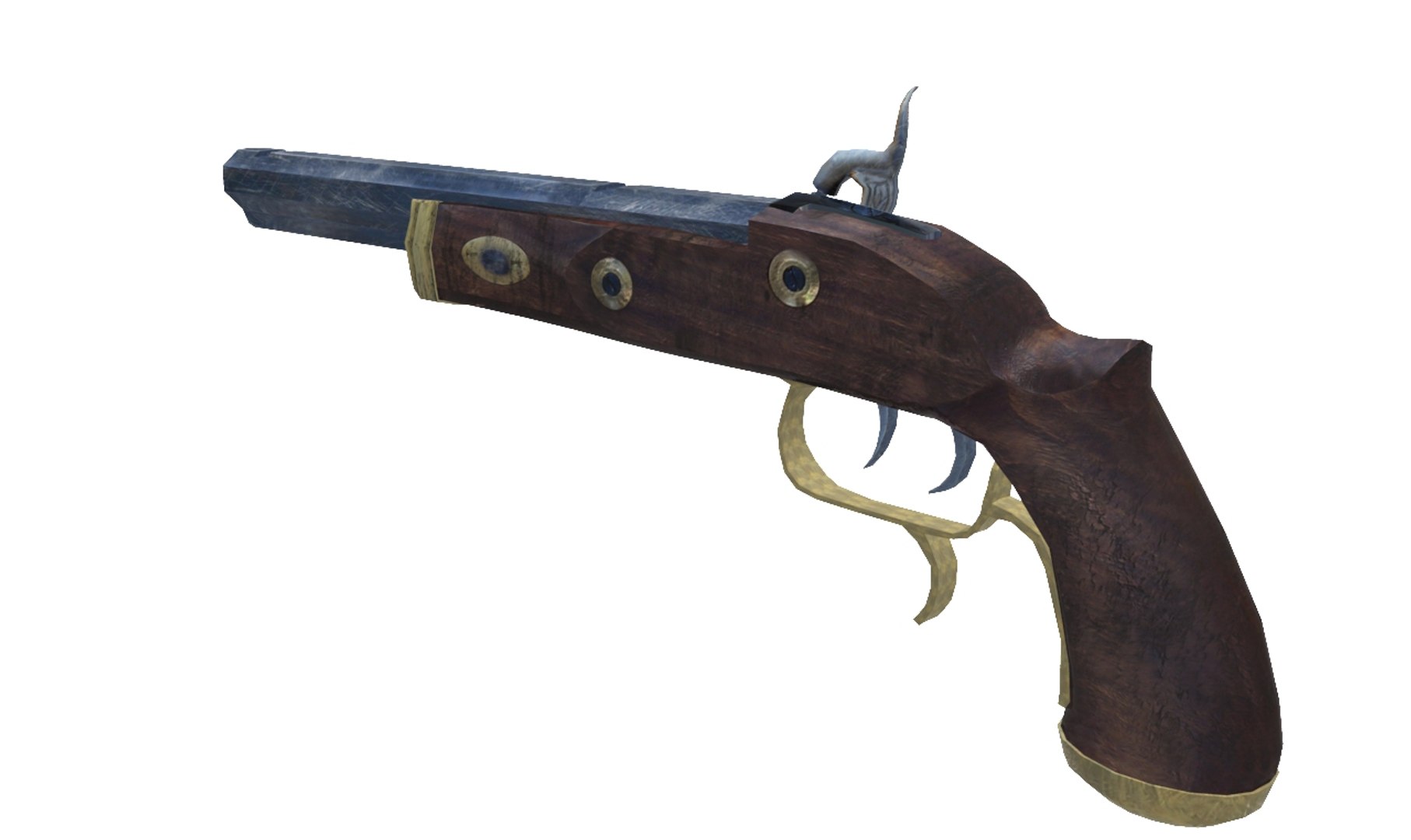 3d Model Of Old Pistol